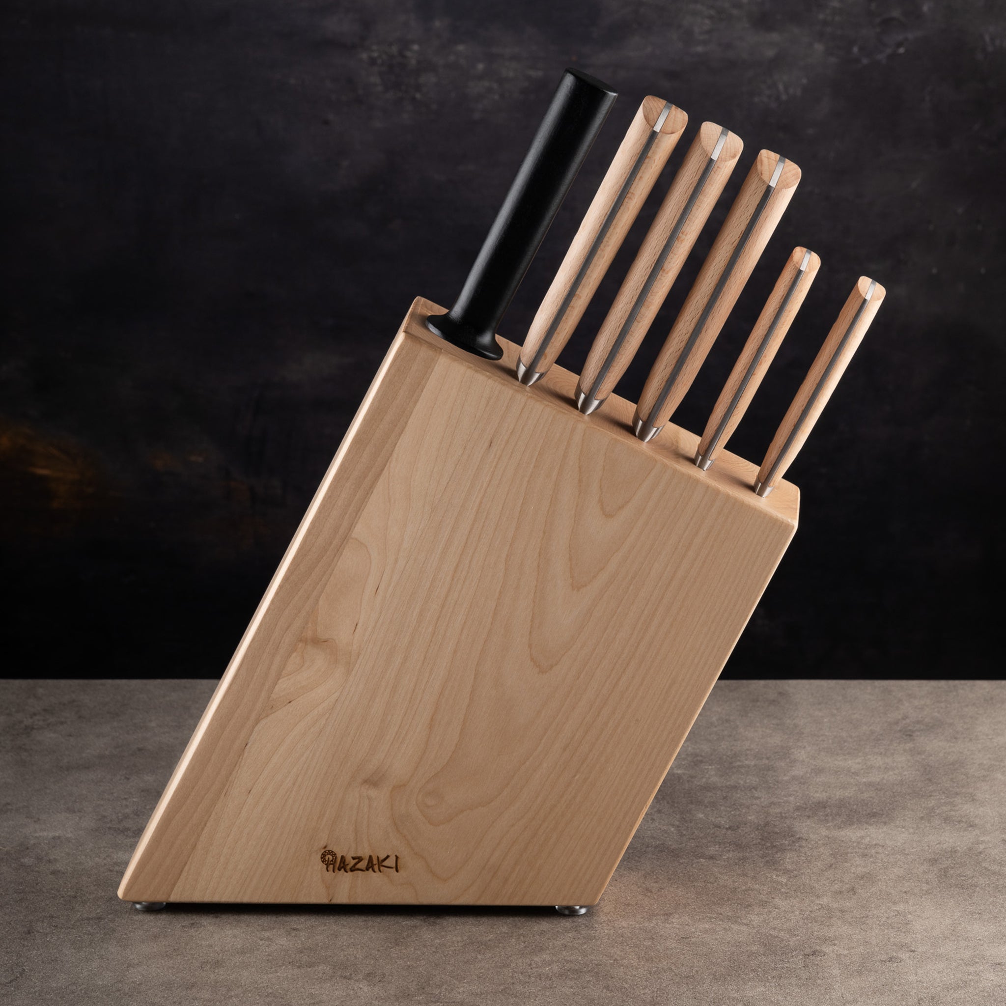 Full Block Classic Set - Beech – Hazaki Knives